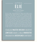 Elie Personalized Name Meaning Art Prints – Name Stories