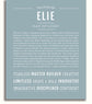 Elie Personalized Name Meaning Art Prints – Name Stories