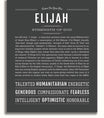 Elijah Personalized Name Meaning Art Prints – Name Stories