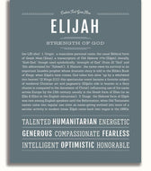 Elijah Personalized Name Meaning Art Prints – Name Stories