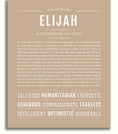 Elijah | Name Art Print – Name Stories