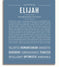 Elijah | Name Art Print – Name Stories