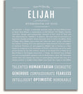Elijah Personalized Name Meaning Art Prints – Name Stories