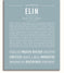 Elin | Name Art Print – Name Stories