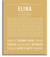 Elina | Name Art Print – Name Stories