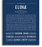Elina Personalized Name Meaning Art Prints – Name Stories