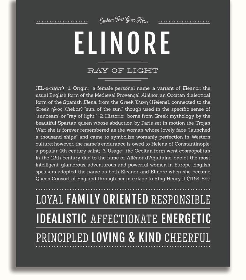 Elinore | Name Art Print – Name Stories