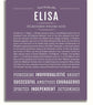 Elisa Personalized Name Meaning Art Prints – Name Stories
