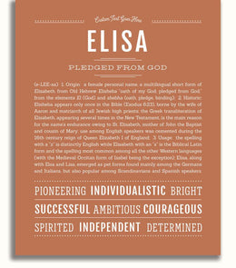 Elisa | Name Art Print – Name Stories