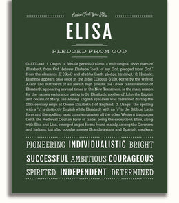 Elisa | Name Art Print – Name Stories