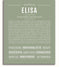 Elisa Personalized Name Meaning Art Prints – Name Stories