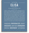 Elisa Personalized Name Meaning Art Prints – Name Stories