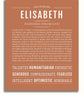 Elisabeth Personalized Name Meaning Art Prints – Name Stories