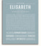Elisabeth Personalized Name Meaning Art Prints – Name Stories