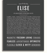 Elise | Name Art Print – Name Stories