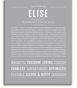 Elise | Name Art Print – Name Stories