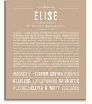 Elise | Name Art Print – Name Stories