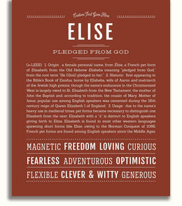 Elise | Name Art Print – Name Stories