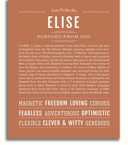 Elise | Name Art Print – Name Stories