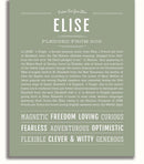 Elise | Name Art Print – Name Stories