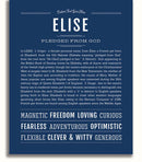 Elise | Name Art Print – Name Stories