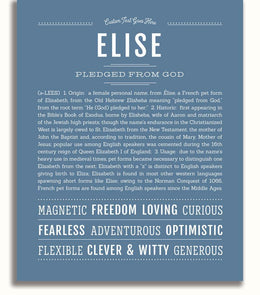 Elise | Name Art Print – Name Stories