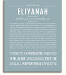 Eliyanah | Name Art Print – Name Stories