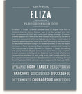 Eliza Personalized Name Meaning Art Prints – Name Stories