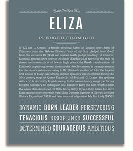 Eliza | Name Art Print – Name Stories