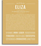 Eliza Personalized Name Meaning Art Prints – Name Stories