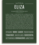 Eliza Personalized Name Meaning Art Prints – Name Stories