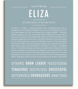 Eliza | Name Art Print – Name Stories