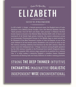 Elizabeth | Name Art Print – Name Stories