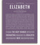 Elizabeth | Name Art Print – Name Stories