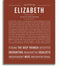 Elizabeth | Name Art Print – Name Stories