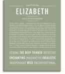 Elizabeth Personalized Name Meaning Art Prints – Name Stories