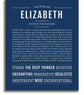 Elizabeth Personalized Name Meaning Art Prints – Name Stories