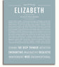 Elizabeth Personalized Name Meaning Art Prints – Name Stories