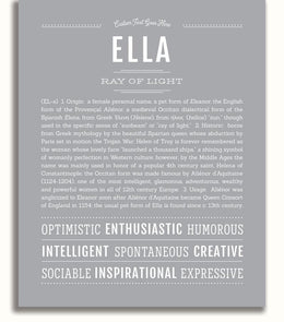 Ella | Name Art Print – Name Stories
