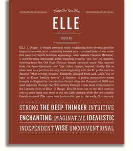 Elle | Name Art Print – Name Stories