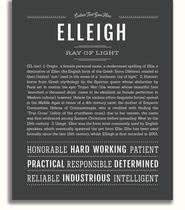 Elleigh | Name Art Print – Name Stories
