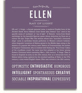Ellen Personalized Name Meaning Art Prints – Name Stories