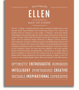 Ellen | Name Art Print – Name Stories
