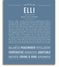Elli Personalized Name Meaning Art Prints – Name Stories