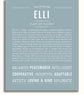Elli Personalized Name Meaning Art Prints – Name Stories