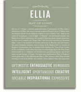 Ellia Personalized Name Meaning Art Prints – Name Stories