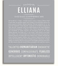 Elliana | Name Art Print – Name Stories