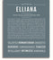 Elliana Personalized Name Meaning Art Prints – Name Stories