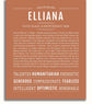 Elliana Personalized Name Meaning Art Prints – Name Stories