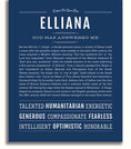 Elliana Personalized Name Meaning Art Prints – Name Stories